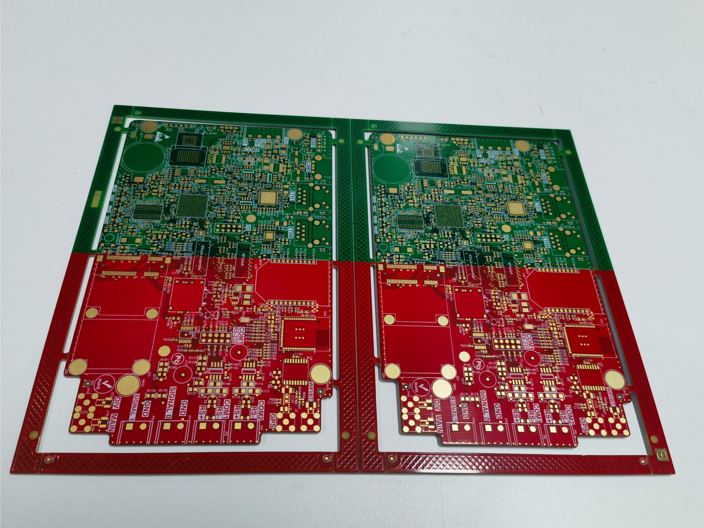 고급 다층 PCB 보드 1개의 PCB 보드에 4가지 색상의 솔더 마스크